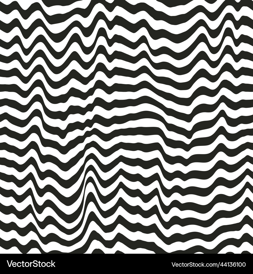 Simple black wave seamless texture Royalty Free Vector Image