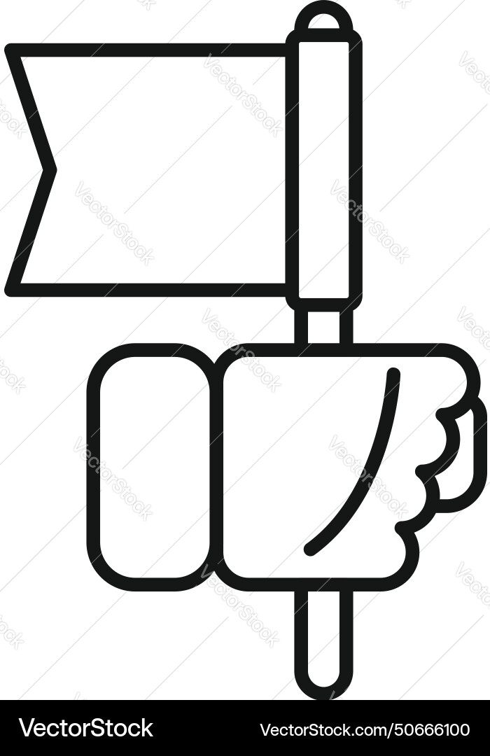 Take coping skills flag icon outline work Vector Image