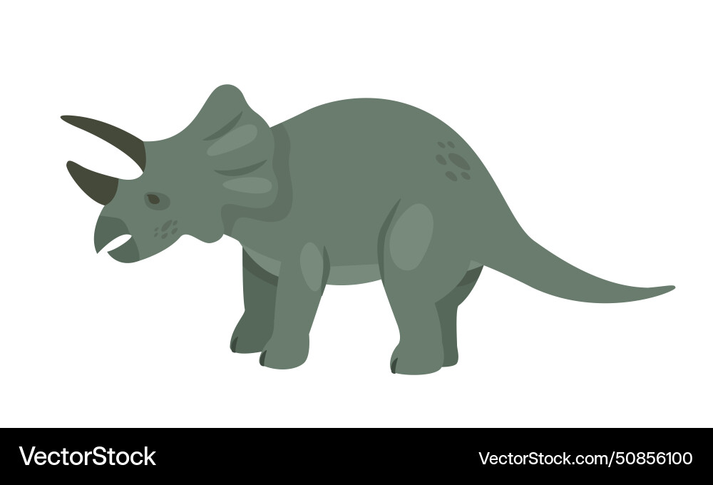 Triceratops dinosaur animal Royalty Free Vector Image