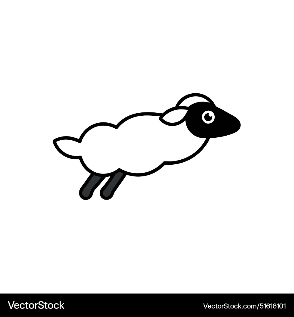 Blackbelly sheep flies icon Royalty Free Vector Image