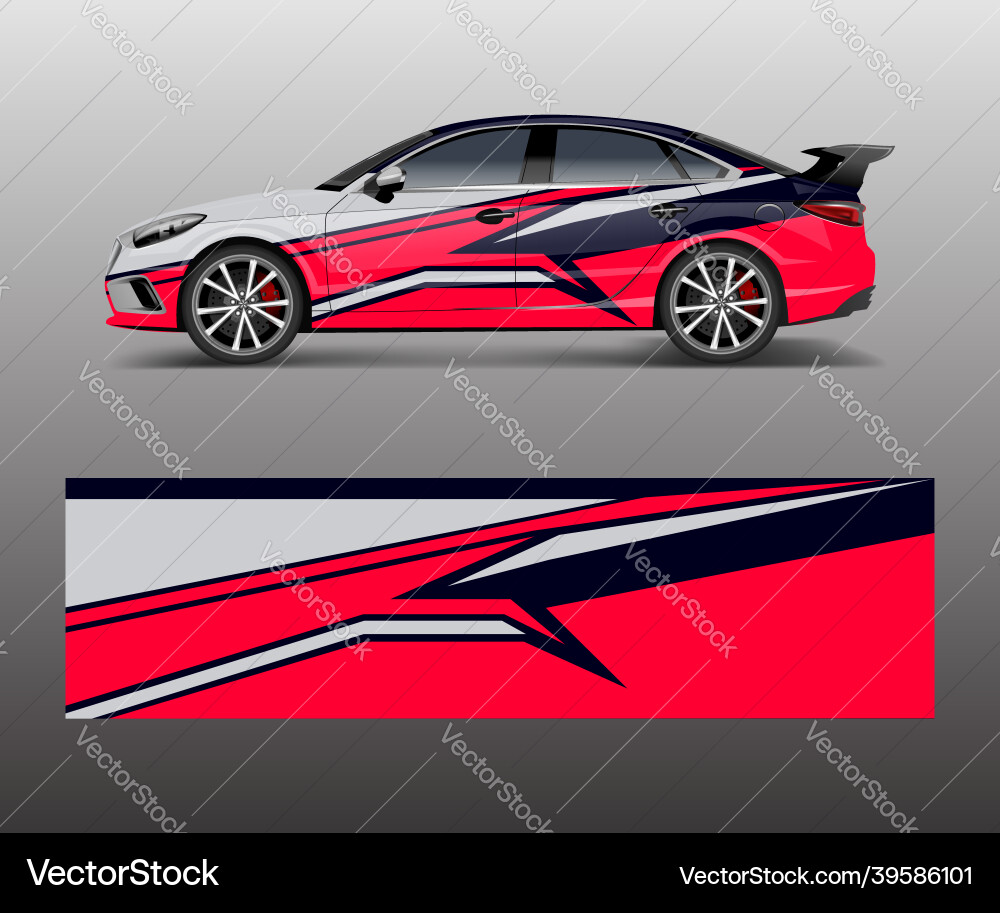 Car decal graphic abstract racing designs Vector Image