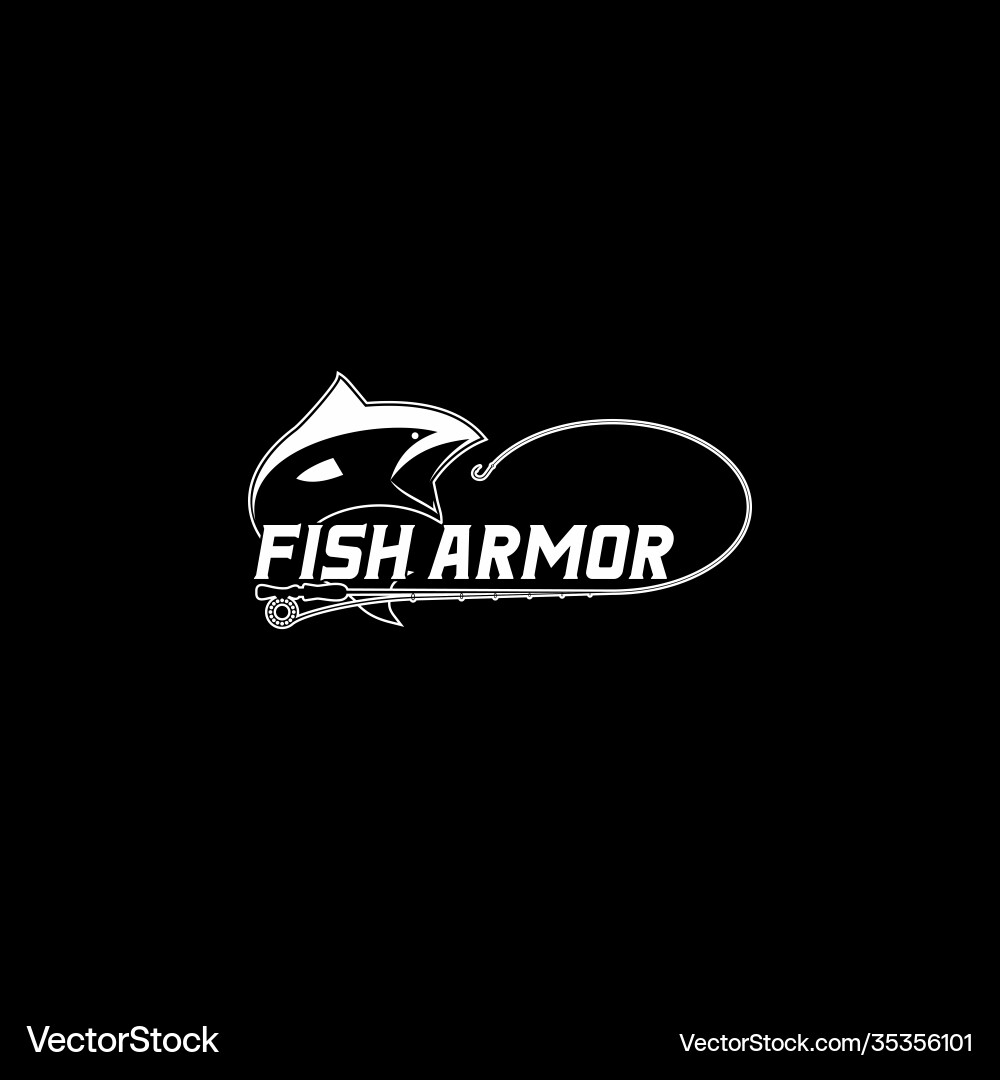 Fishing game mascot logo design Royalty Free Vector Image