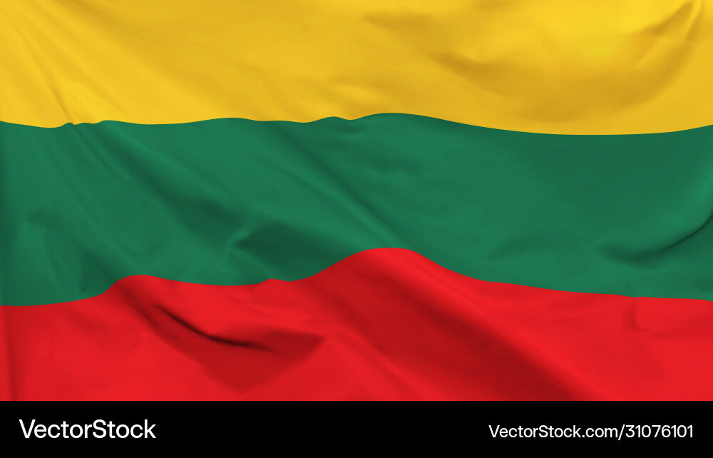 Flag republic lithuania Royalty Free Vector Image