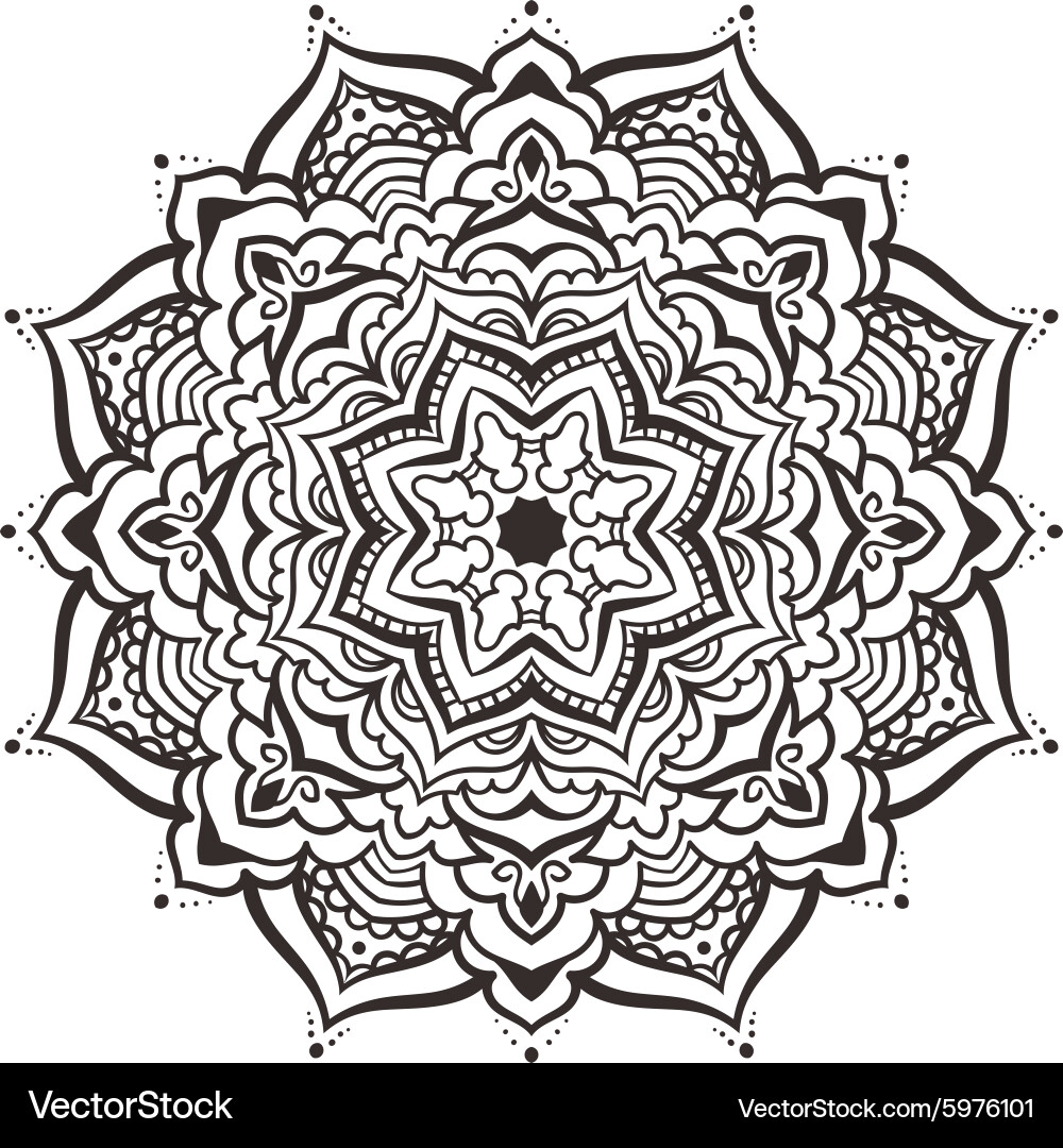 Mandala ornament Royalty Free Vector Image - VectorStock