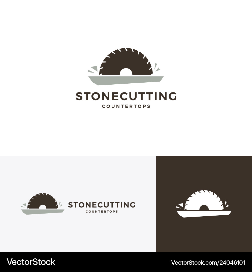 Stone cutting and countertop logo icon Royalty Free Vector