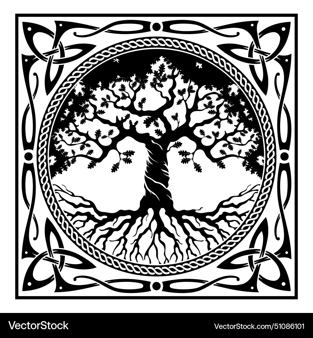 Viking design world tree from scandinavian Vector Image