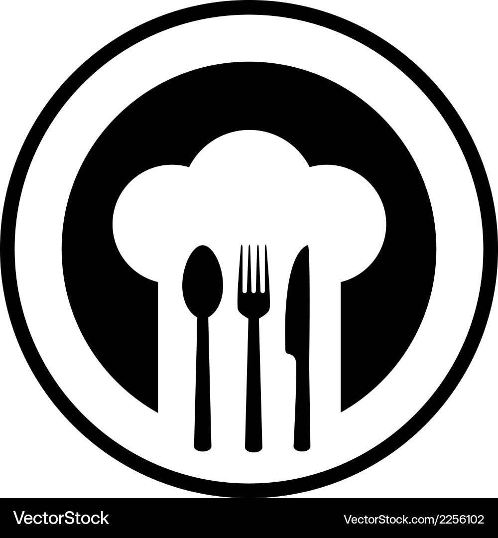 Black restaurant sign Royalty Free Vector Image