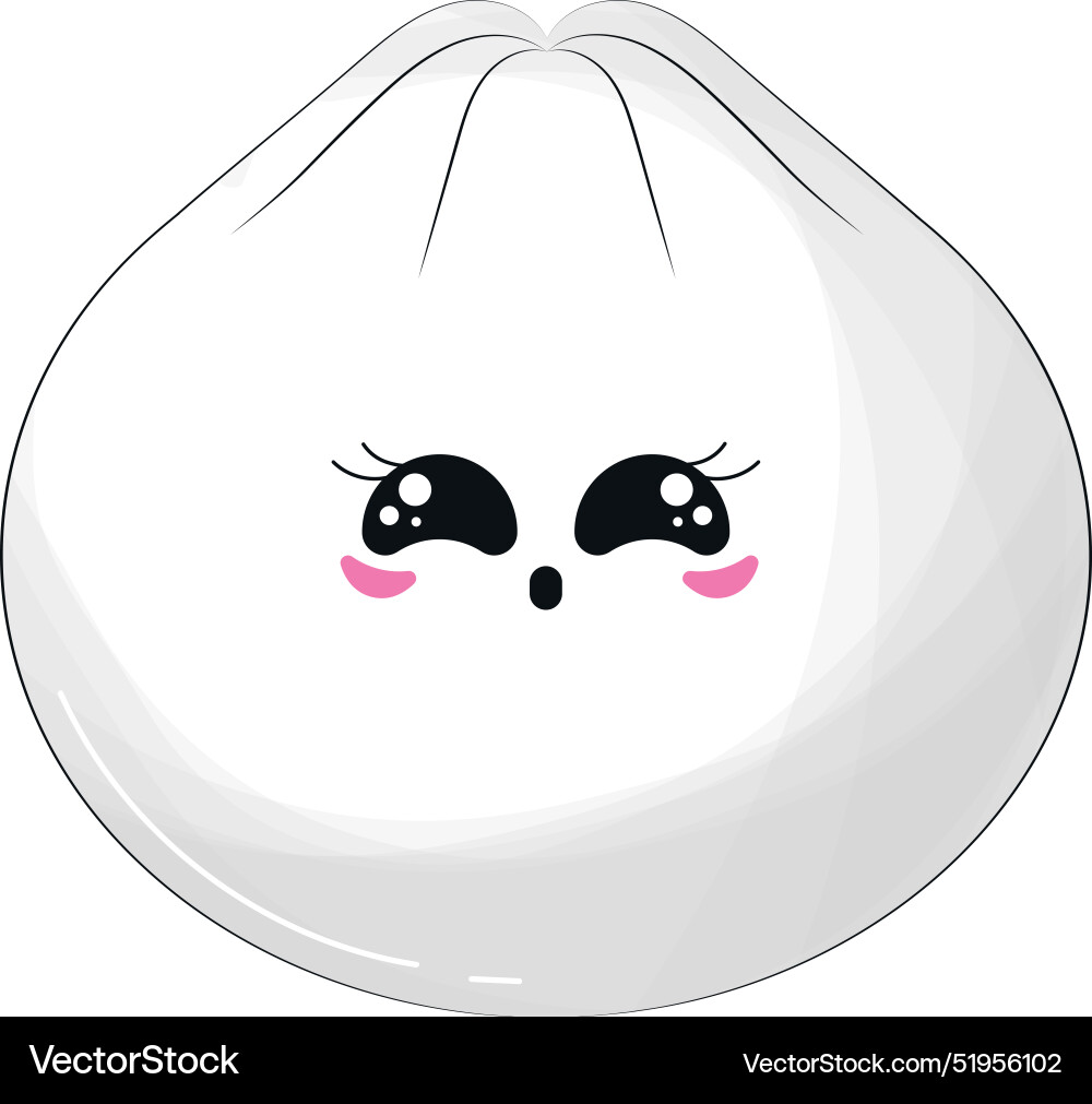 Cute dumpling character cartoon Royalty Free Vector Image