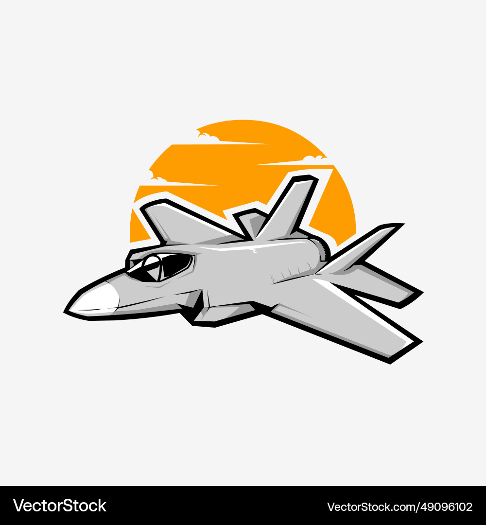 Military Fighter Jet Royalty Free Vector Image