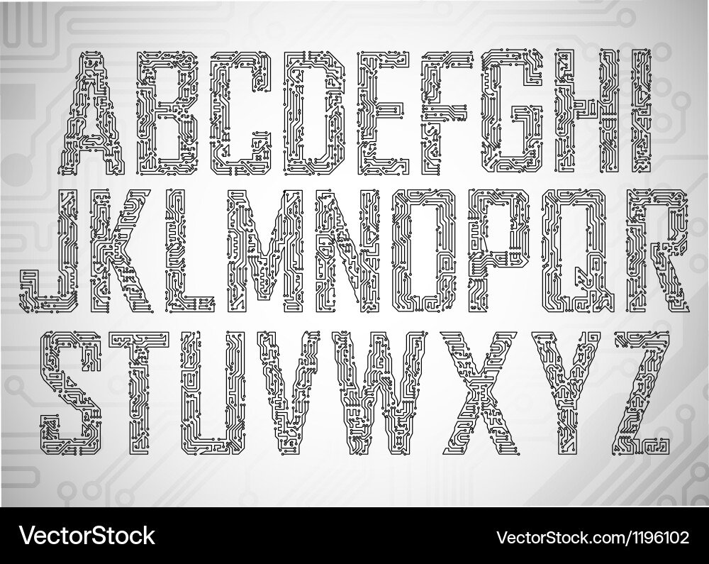 Chip Font Vector Images (over 1,600)