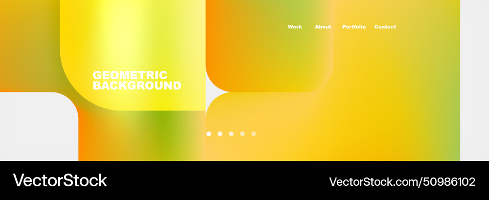 Square internet web page design template Vector Image