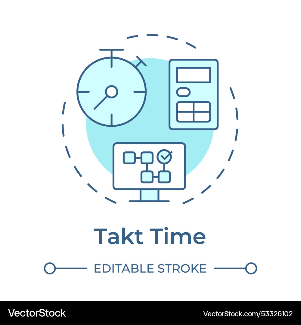 Takt time concept icon Royalty Free Vector Image