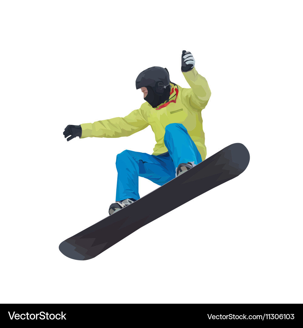 A young boy snowboarder Royalty Free Vector Image