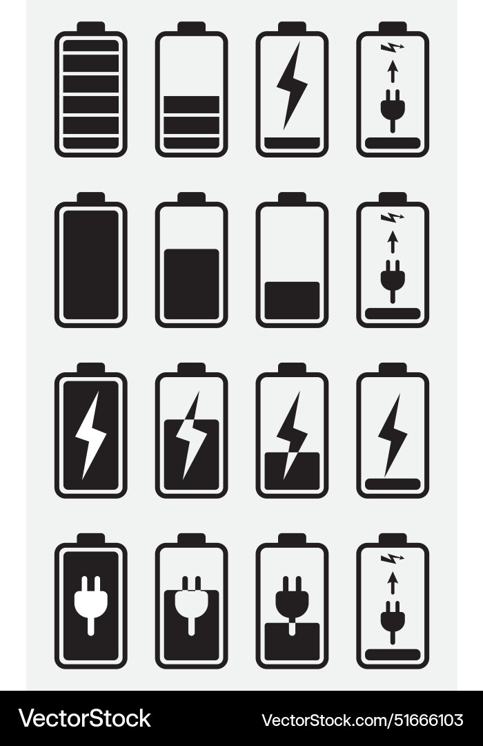 Battery icon charging Royalty Free Vector Image