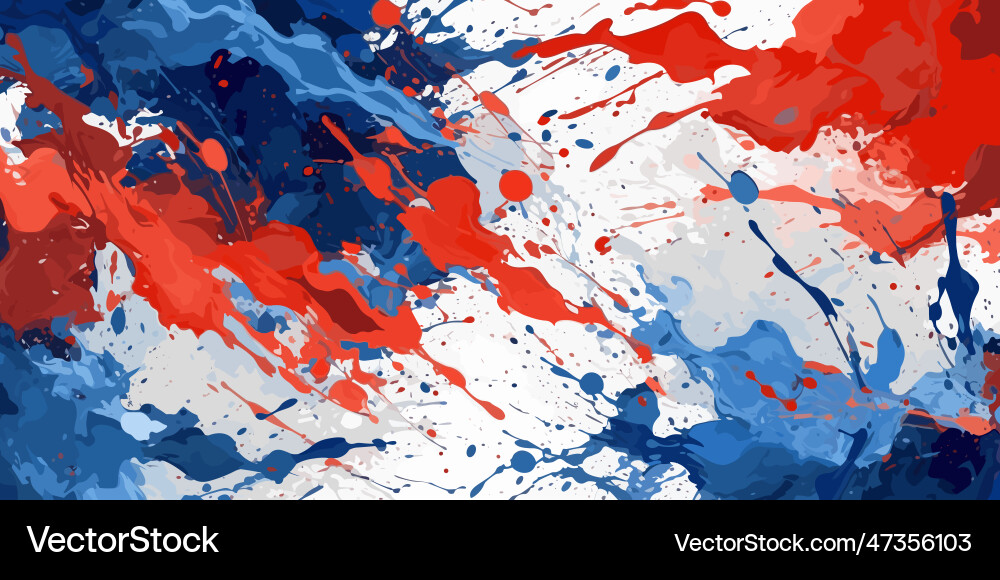 Blue and red paint splashes abstract Royalty Free Vector