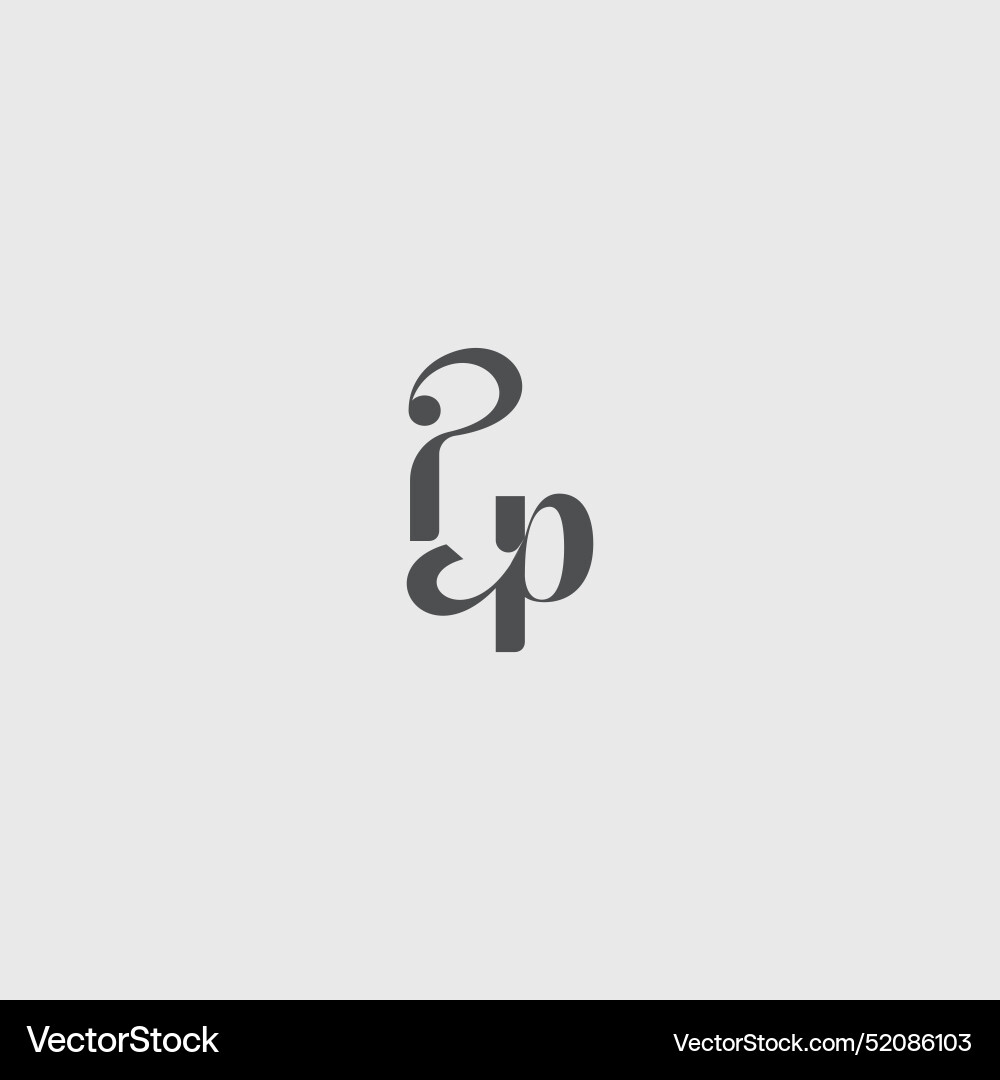 Classy black fashion beauty monogram initial logo Vector Image