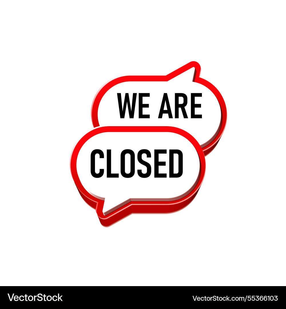 Closed sign on the front door keep social Vector Image