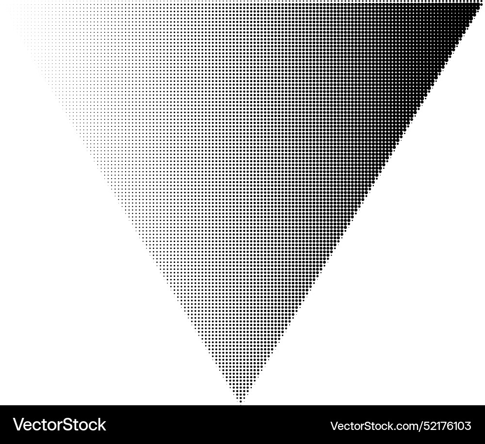 Halftone dotted triangle Royalty Free Vector Image