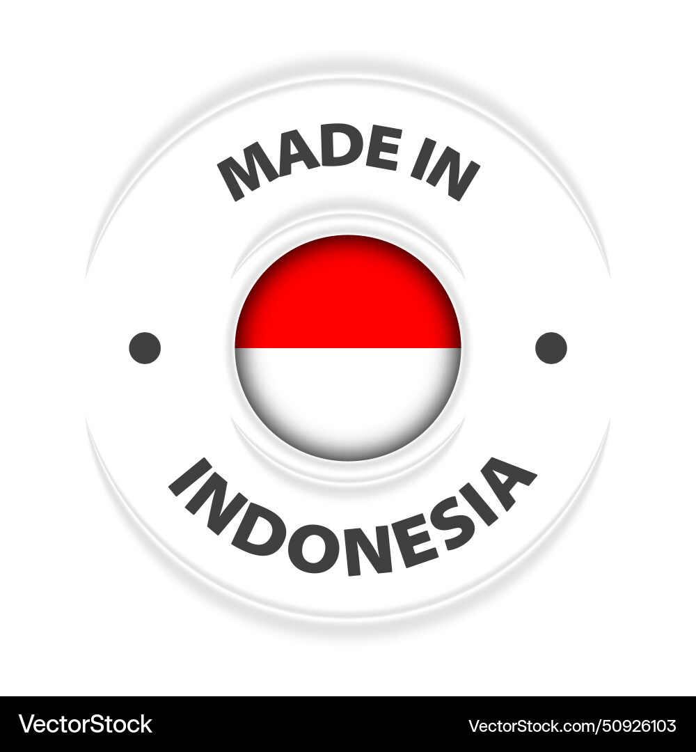 Made in indonesia graphic and label Royalty Free Vector