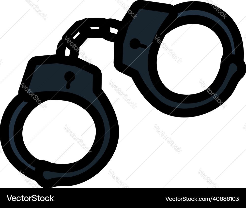 Police handcuff icon Royalty Free Vector Image