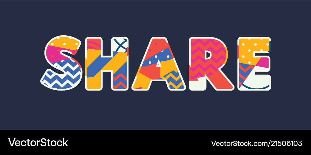 Share concept word art Royalty Free Vector Image