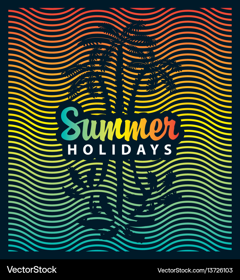 Tropical Summer Holiday Banner Royalty Free Vector Image
