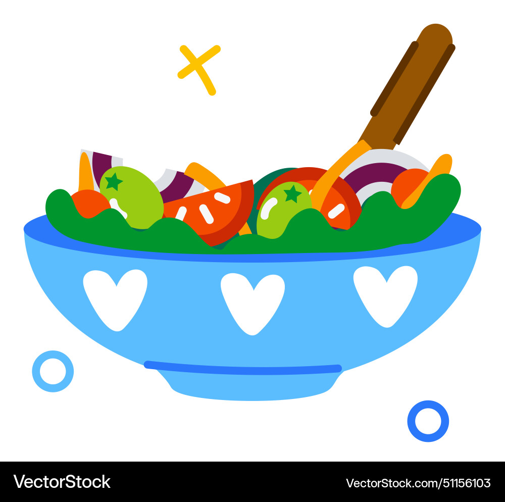 Vegetable salad Royalty Free Vector Image - VectorStock
