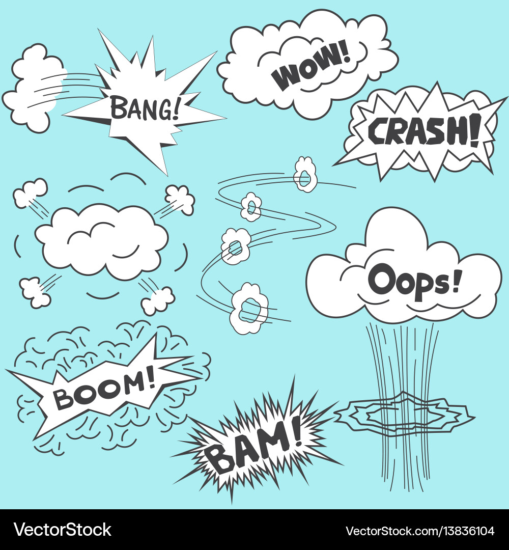 Cartoon Comic Elements Royalty Free Vector Image