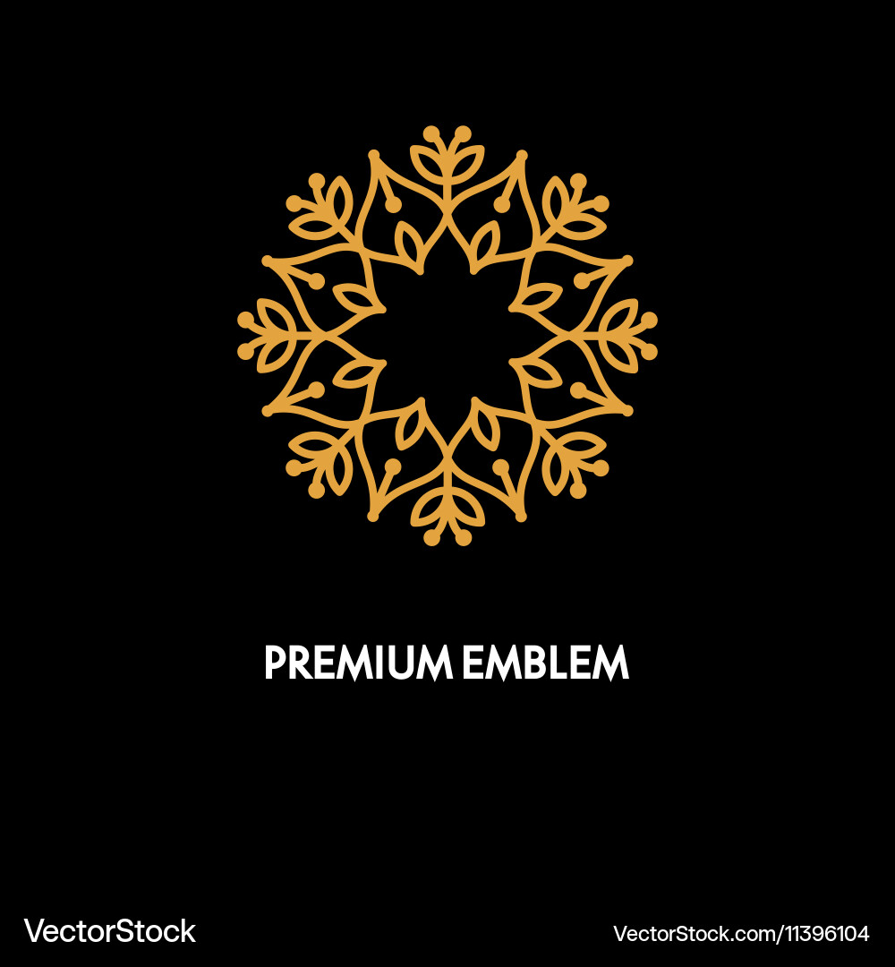 Conceptual template round logo design Royalty Free Vector