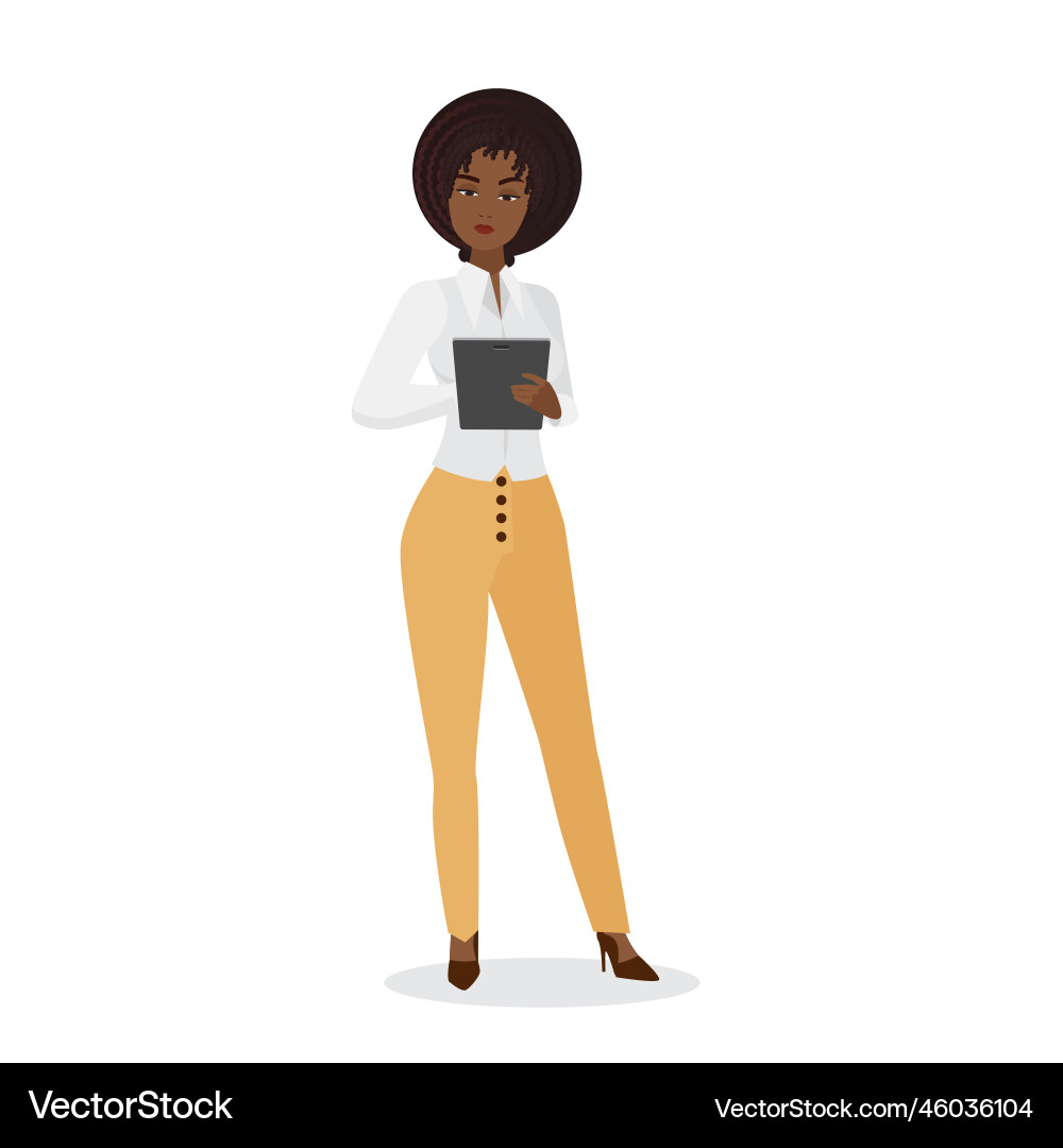 Elegant black business lady Royalty Free Vector Image