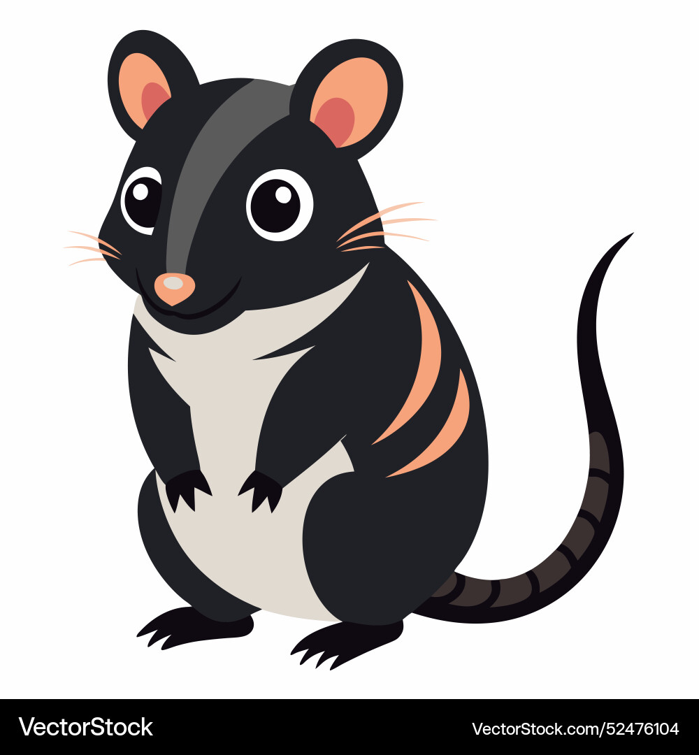 Galapagos rice rat mouse goes kawaii Royalty Free Vector