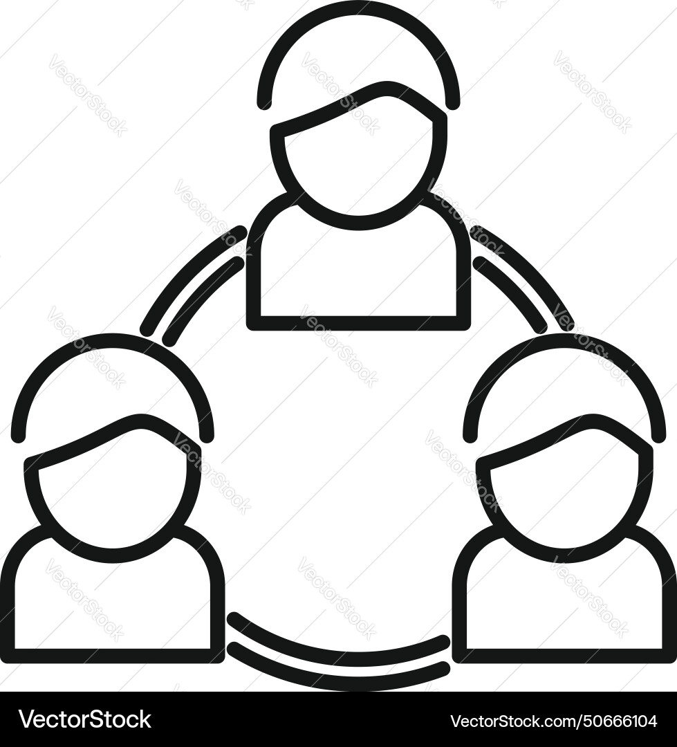 Group team coping skills icon outline Royalty Free Vector