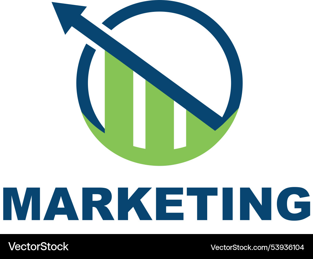 Luxury marketing company logo Royalty Free Vector Image