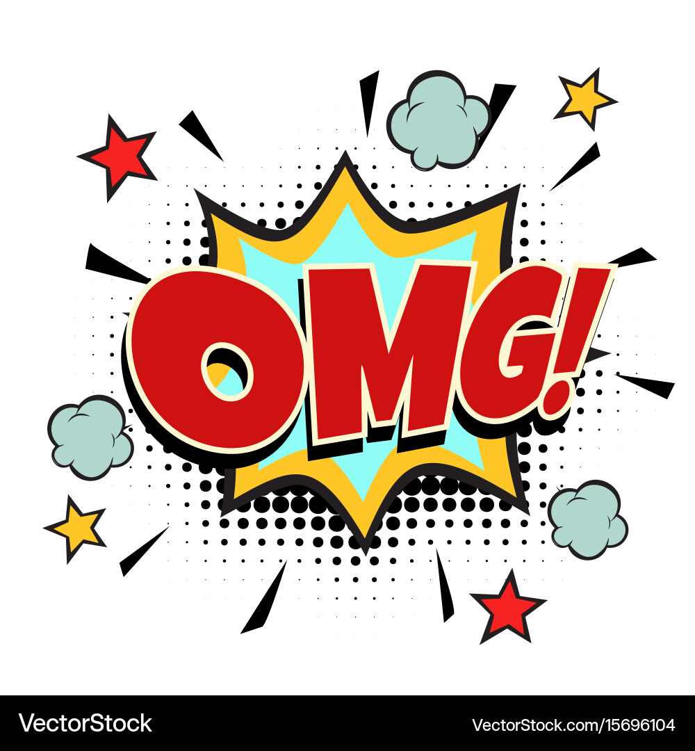 Omg comic word Royalty Free Vector Image - VectorStock