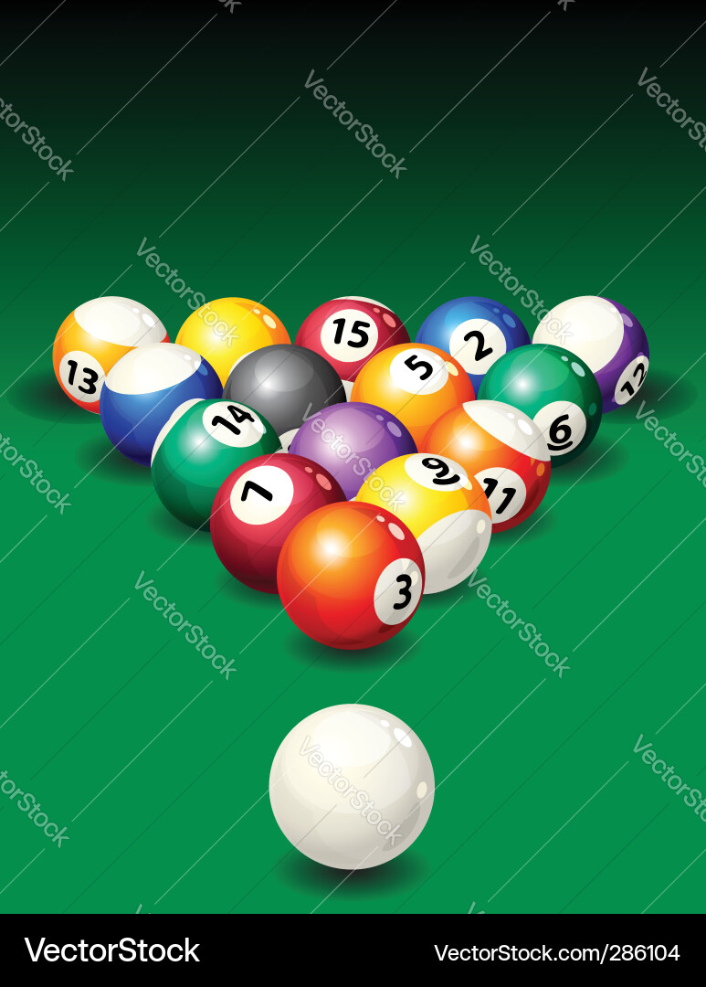 Pool table Royalty Free Vector Image - VectorStock