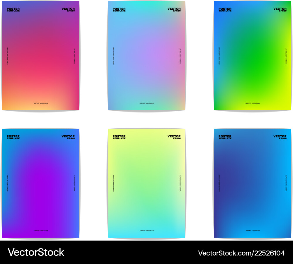 Poster templates collection Royalty Free Vector Image