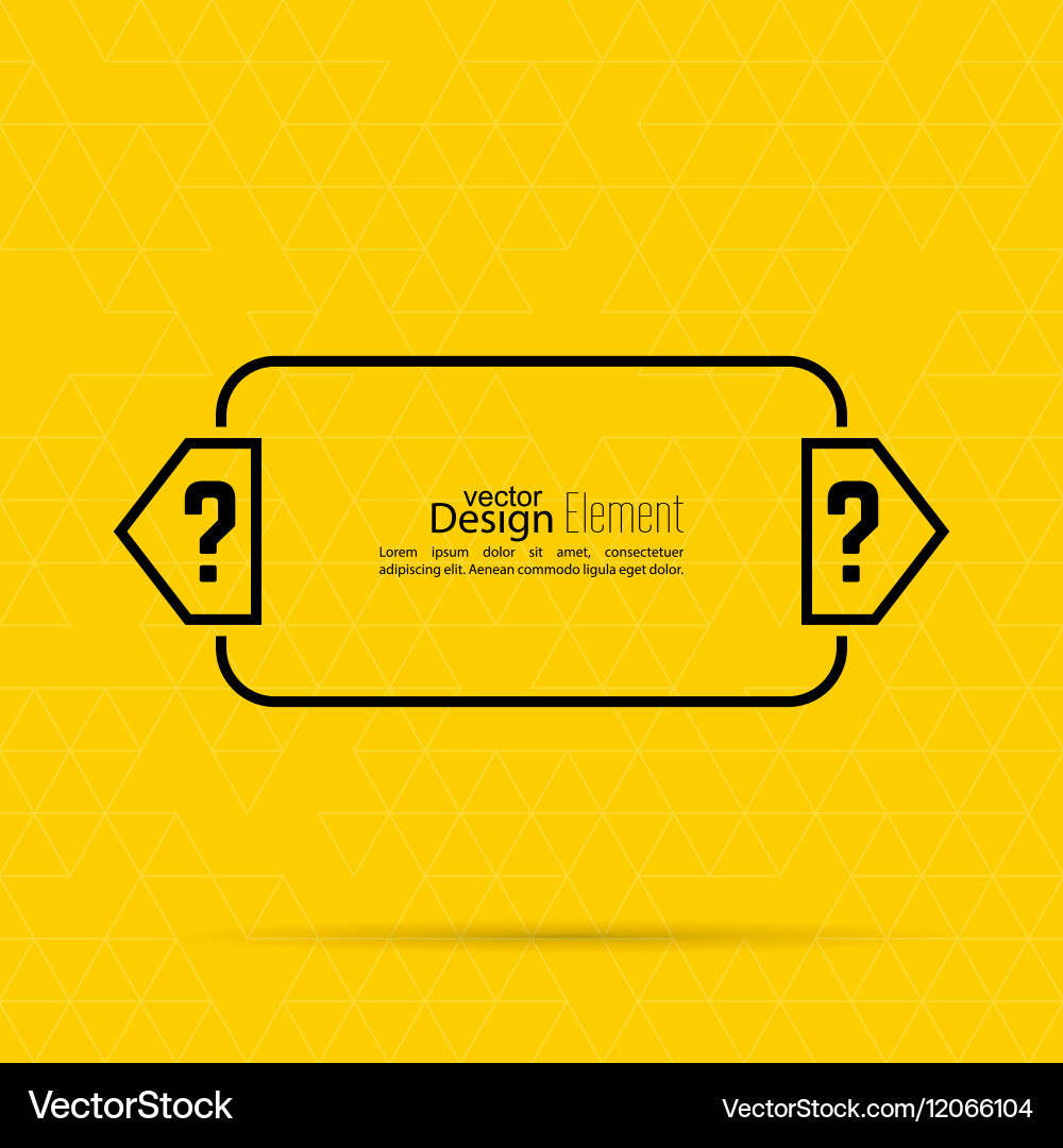 Question mark blank template Royalty Free Vector Image