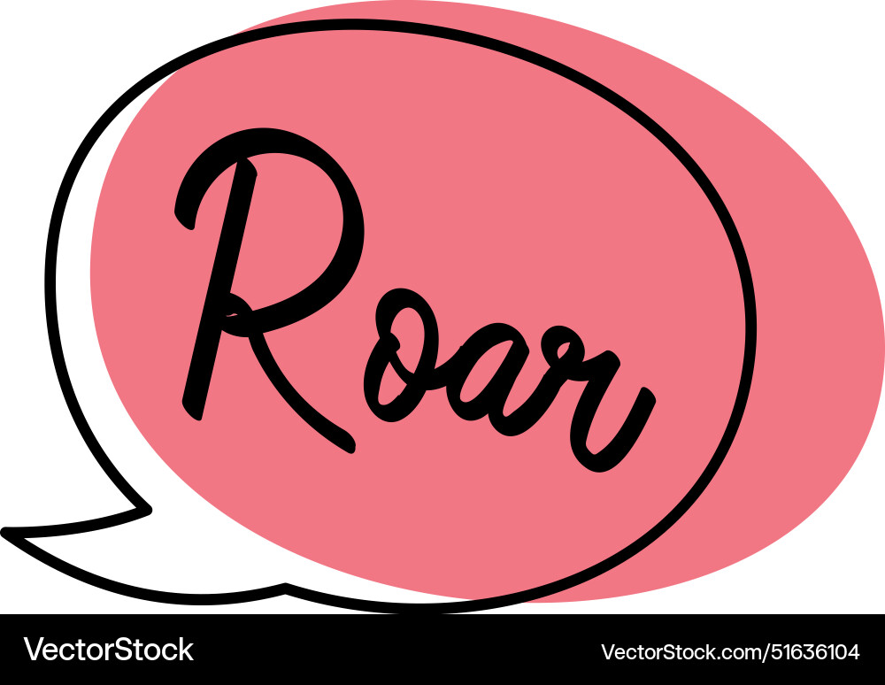 Roar text box Royalty Free Vector Image - VectorStock