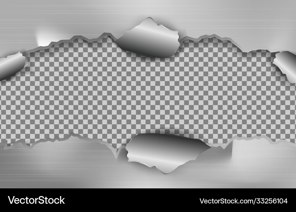 Torn Steel Sheet - Metal Damage Royalty Free Vector Image