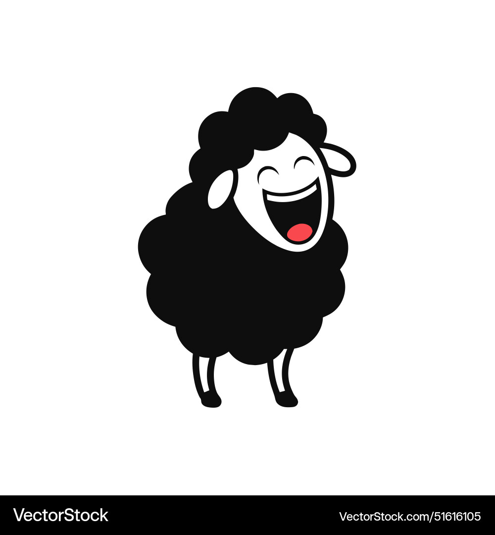 Blackbelly sheep laughs icon Royalty Free Vector Image