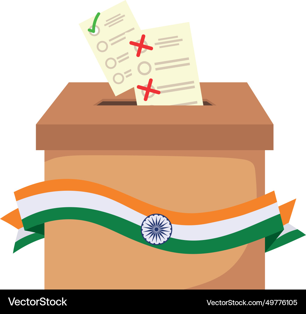 India general election box Royalty Free Vector Image