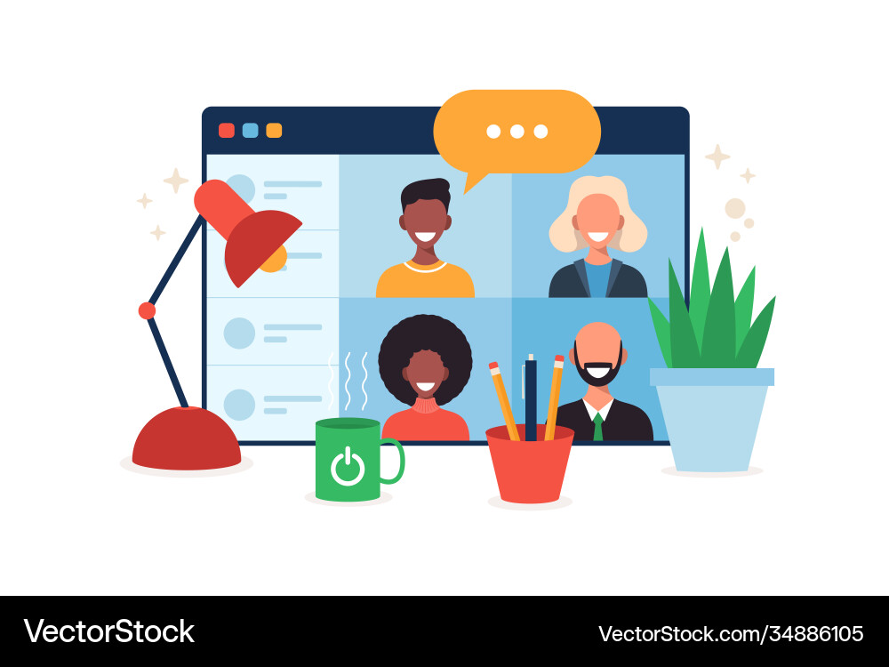 Online education e-learning course concept Vector Image