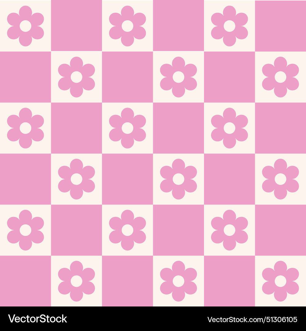 Y2k background retro abstract flowers Royalty Free Vector