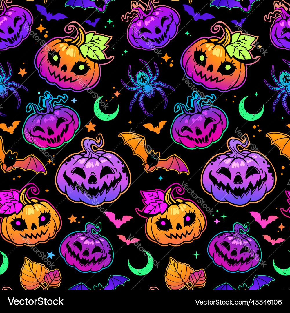 Bright Halloween Pattern Royalty Free Vector Image