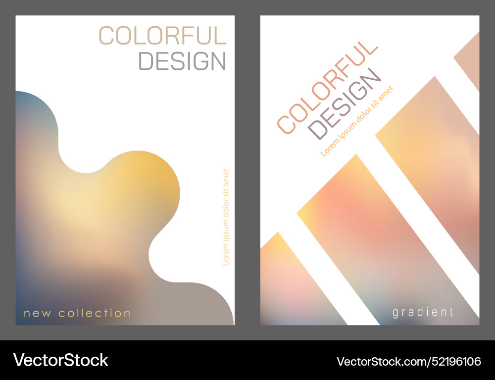 Colorful gradient with blur template Royalty Free Vector