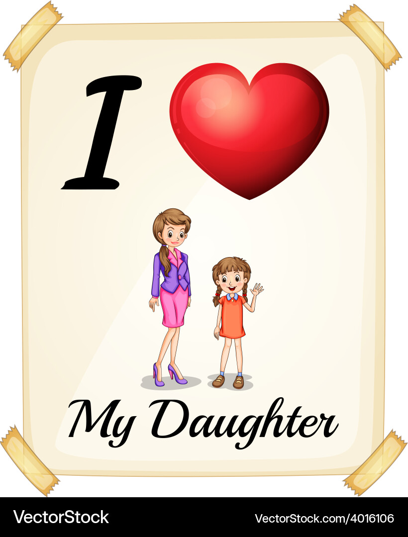 Daughter Royalty Free Vector Image - VectorStock