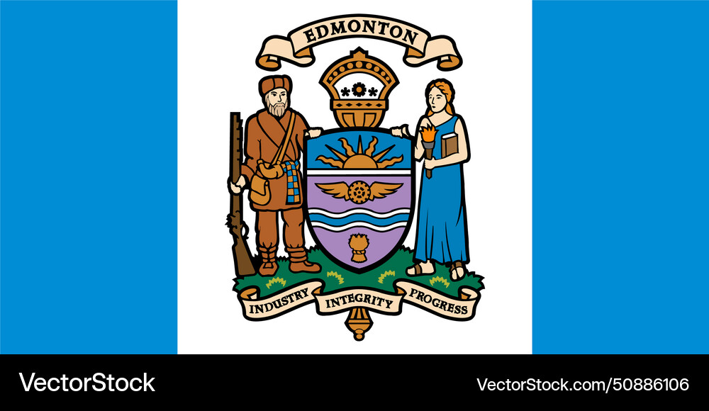 Edmonton flag Royalty Free Vector Image - VectorStock