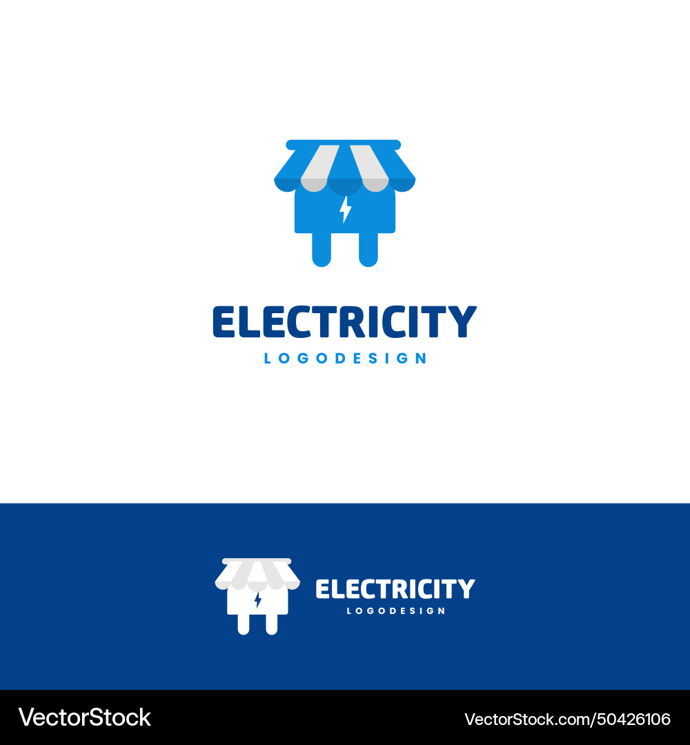 Electric shop logo design modern concept Vector Image