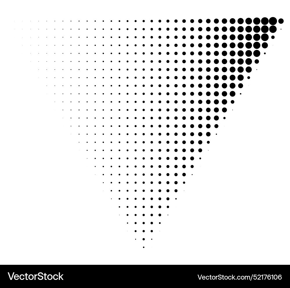 Halftone dotted triangle Royalty Free Vector Image