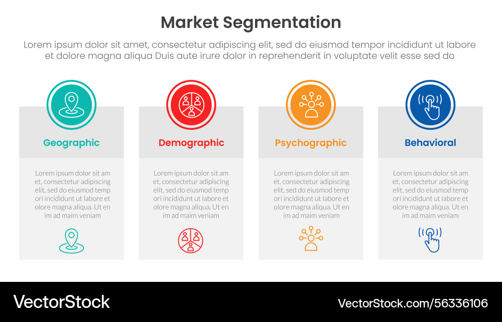 Market Segmentation Framework Analysis Royalty Free Vector
